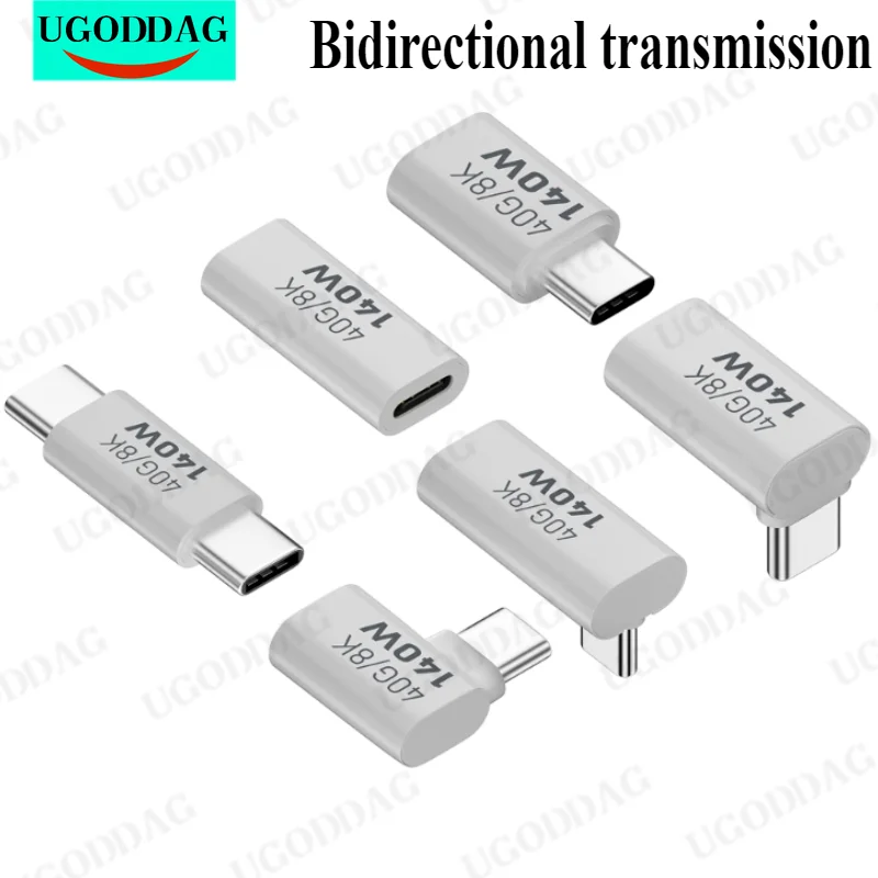 Convertidor-USB-tipo-C-de-140W-y-180-90-grados-adaptador-hembra-a-macho ...