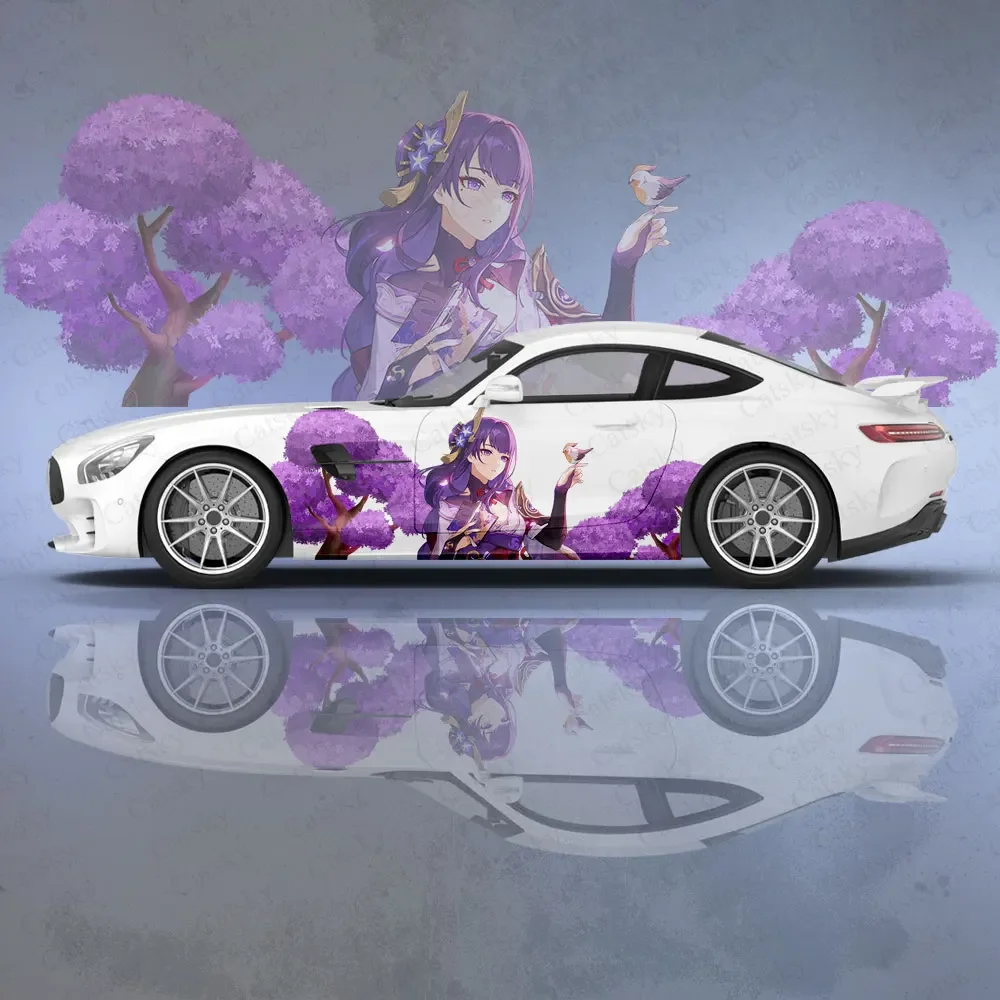 Raiden-Shogun-Genshin-Impact-anime-Car-Decal-Protective-Film-Vinyl-Side ...