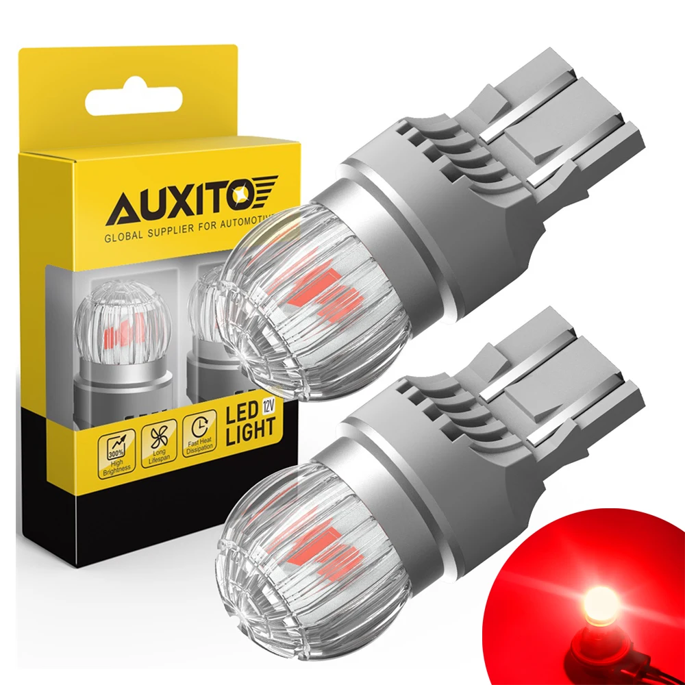 Auxito 2pcs T20 W21w Led Yellow 7443 W21/5w Red Led Bulb 7440 Wy21w Led ...