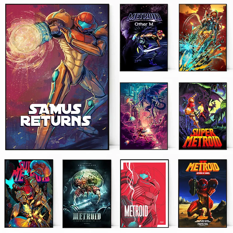 P-ster-de-Metroid-Samus-Aran-videojuego-PS4-cubierta-de-sci-fi-imagen ...