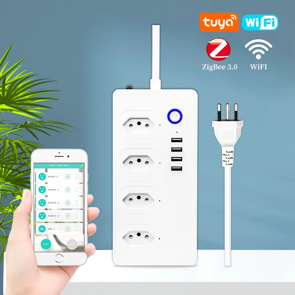 Tuya-Wifi-ZigBee-Smart-Power-Strip-4-Outlets-Plug-4-USB-Brazil-Plugs-1 ...