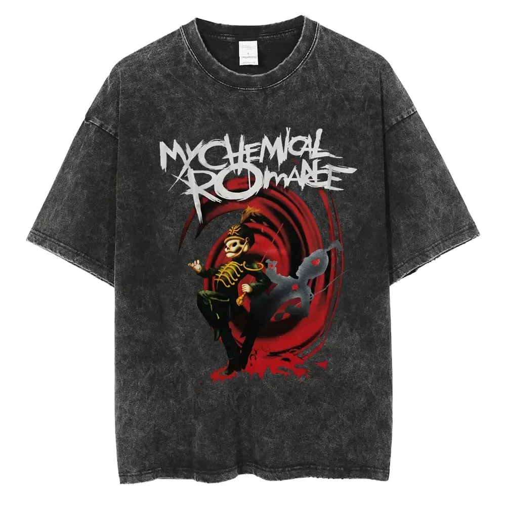 Rock-Band-My-Chemical-Romance-Washed-T-Shirts-The-Black-Parade-Men ...