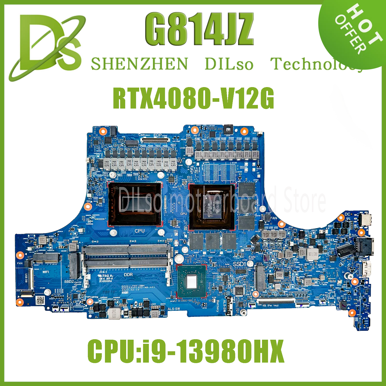 KEFU G814J 메인 보드 ASUS ROG Strix G18 G814JZ G634J 노트북 마더 보드 i9-13980HX ...