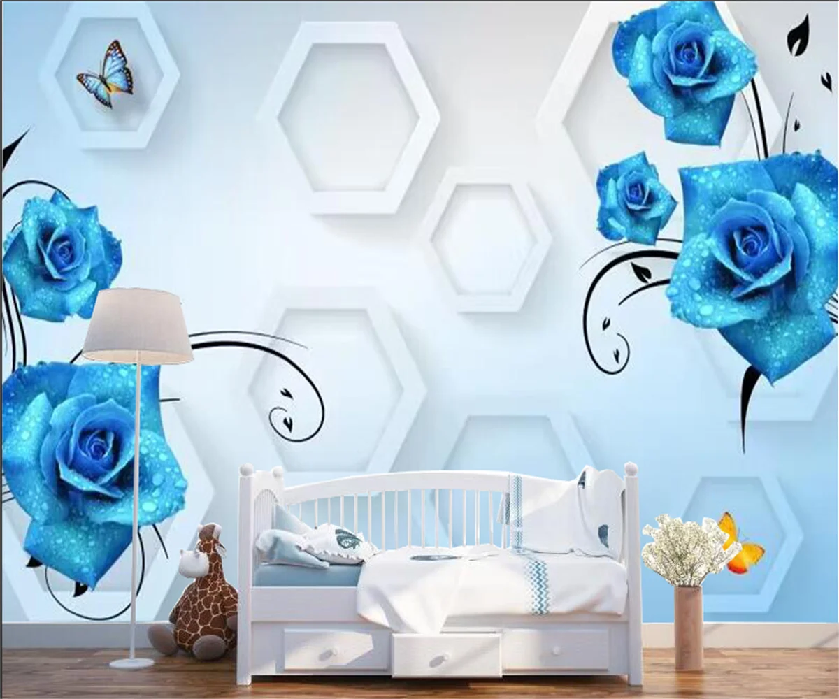 Abstract Blue Rose