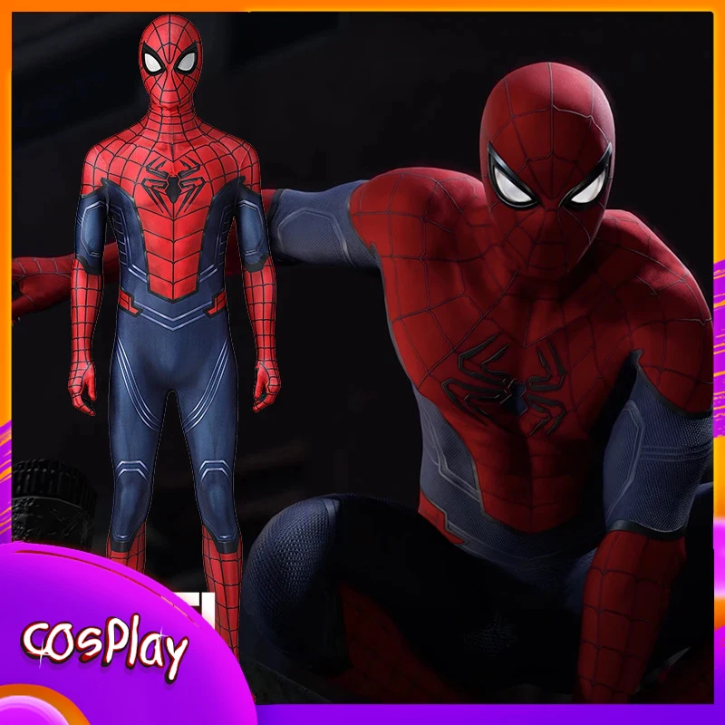 Avengers-Spider-Man-Cosplay-Costume-Cos-Peter-Superhero-Jumpsuit ...