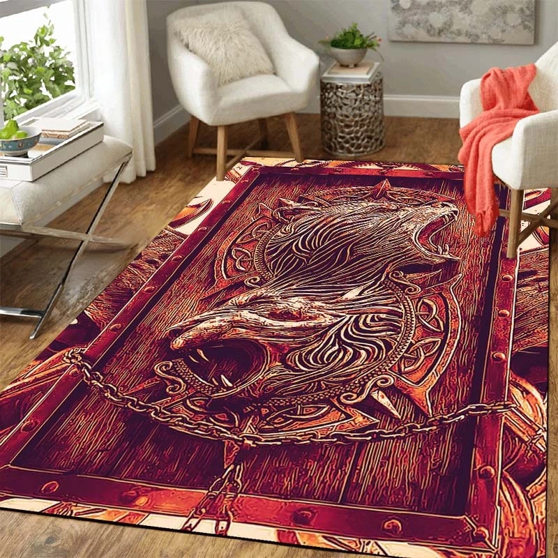 Viking-Odin-Wolf-Rug-Viking-Norse-Mythology-Large-Area-Rugs-Comfortable ...