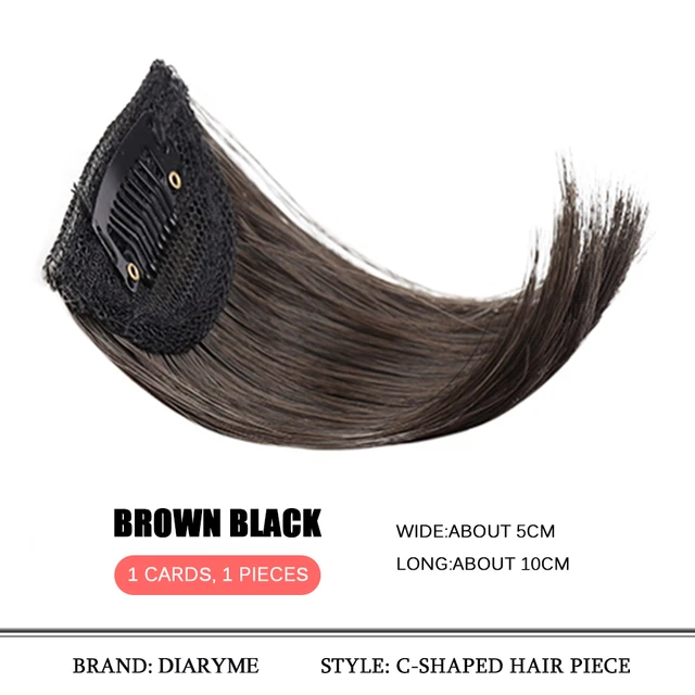 Synthetic clip on permed singular hair pad (Brand - Diaryme) - Hair.lk