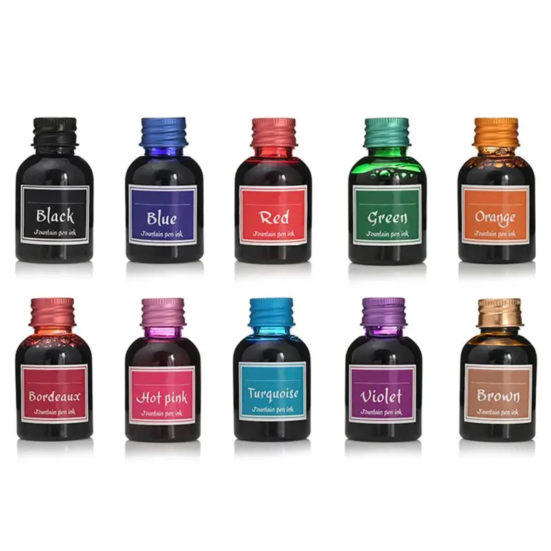 Practical-Calligraphy-Fountain-Pen-Ink-Colorful-Dip-Pen-Ink-Set-Drawing ...