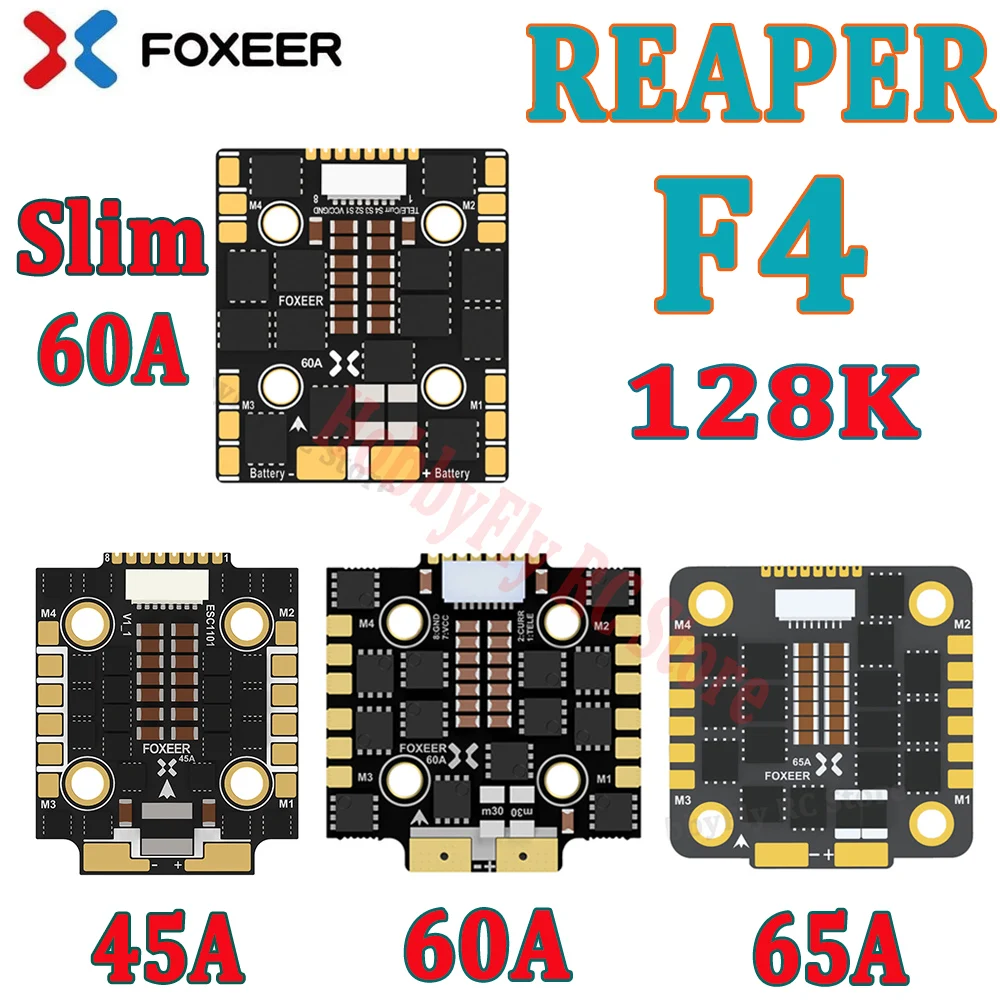 Foxeer Reaper F4 Mini 45A /60A/65A/ince 60A 128K 4in1 ESC BLHeli32 3 8S ...