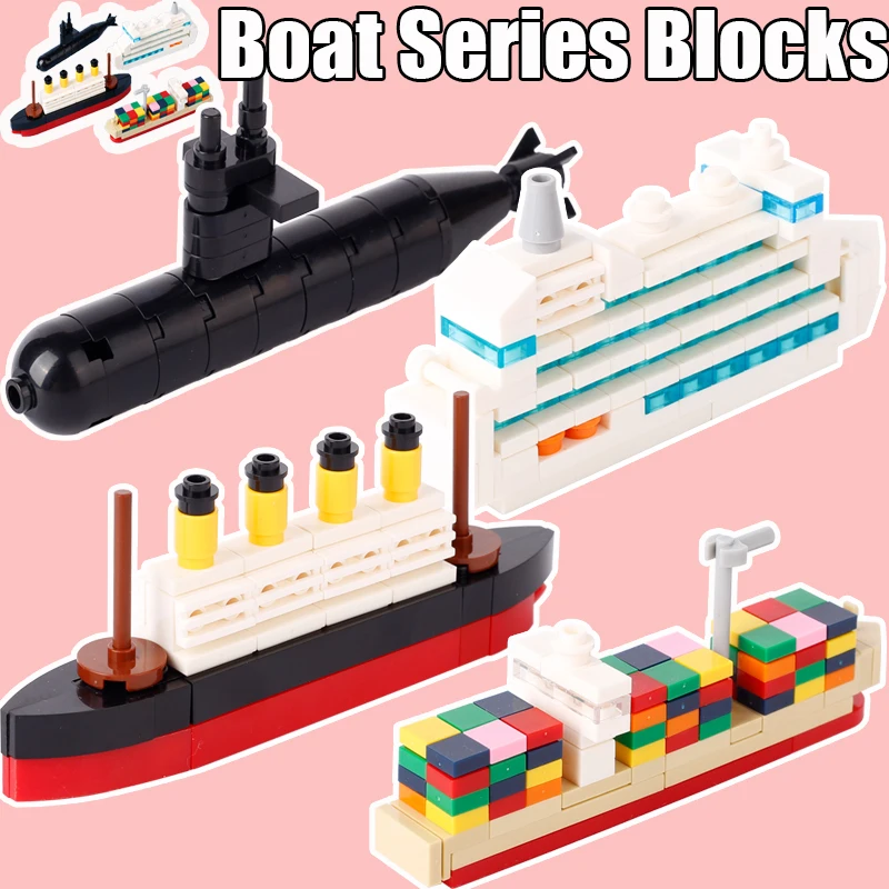 MOC-City-Street-View-Series-Building-Blocks-Submarine-Titanic-Cargo ...