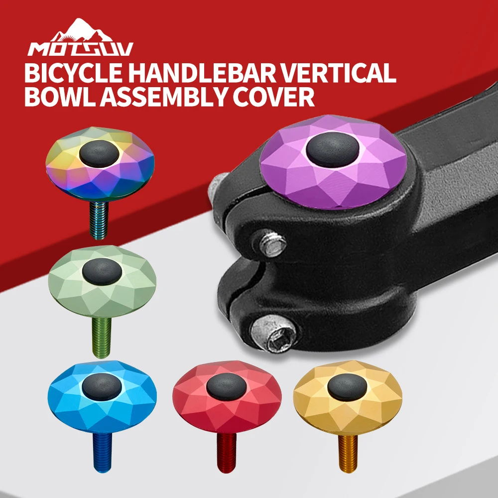MOTSU MTB Bicycle Bowl Cover aluminum alloy Screw 6 colors Stem Top Cap ...