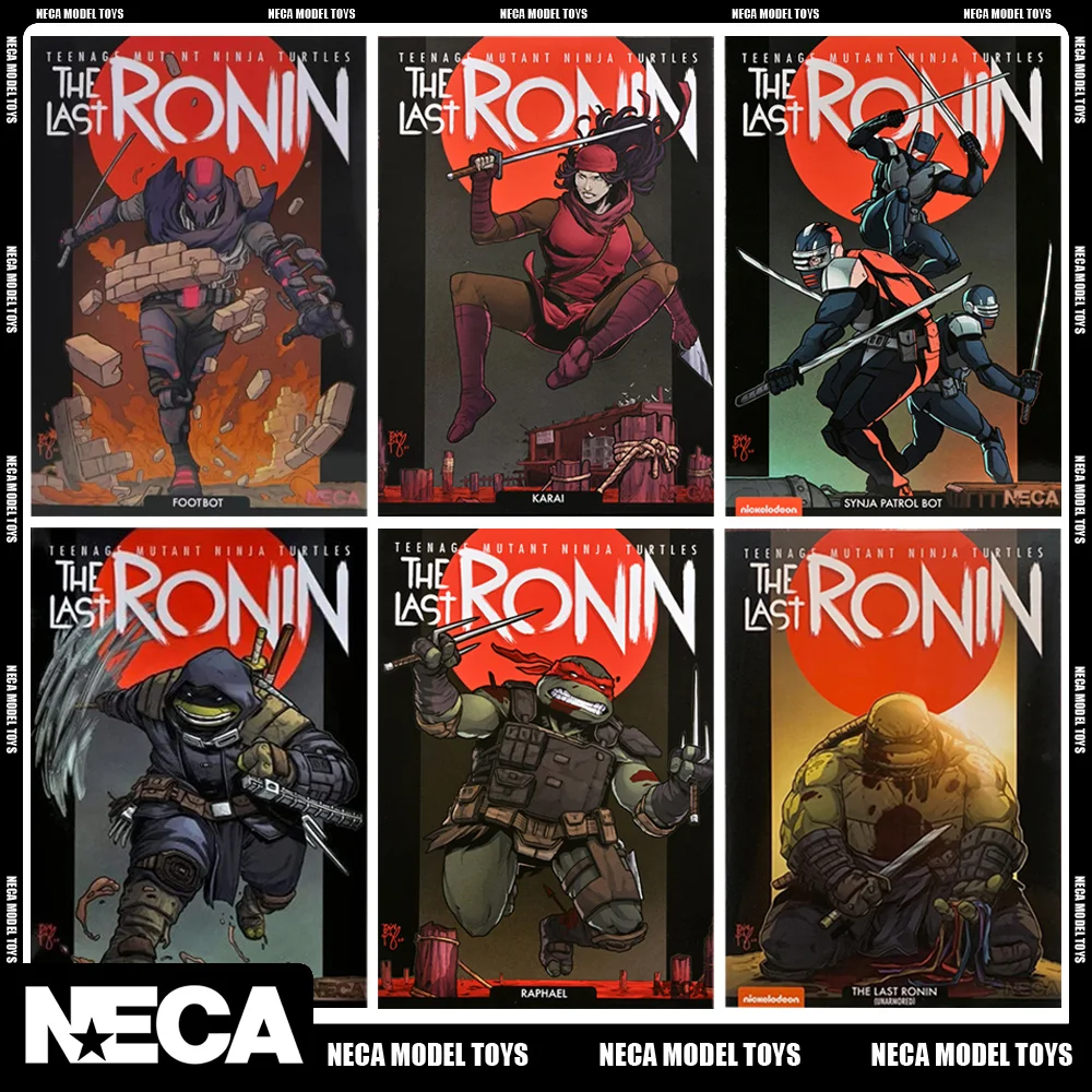 NECA TMNT: The Last Ronin Foot Bot Karai Synja Patrol Bot Raphael ...