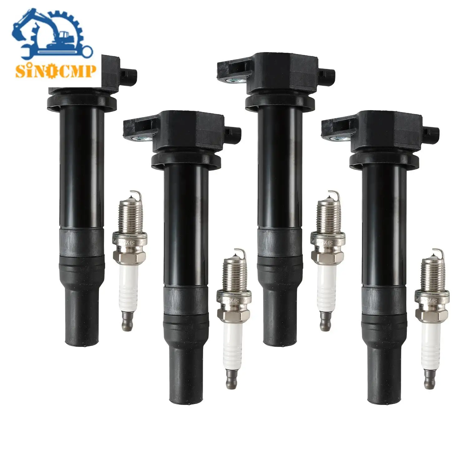 4Pcs Ignition Coils + 4pcs Iridium Spark Plugs For 2006-2011 Hyundai ...