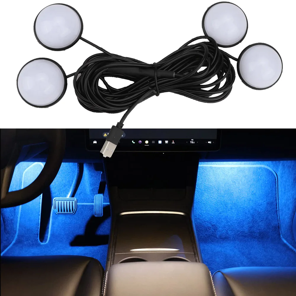 Led Car Foot Ambient Light With Usb Car Led Interior Atmosphere Foot ...