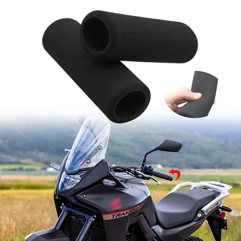 Motorcycle-Grip-Cover-Universal-Slip-On-Anti-Vibration-Handle-Foam ...