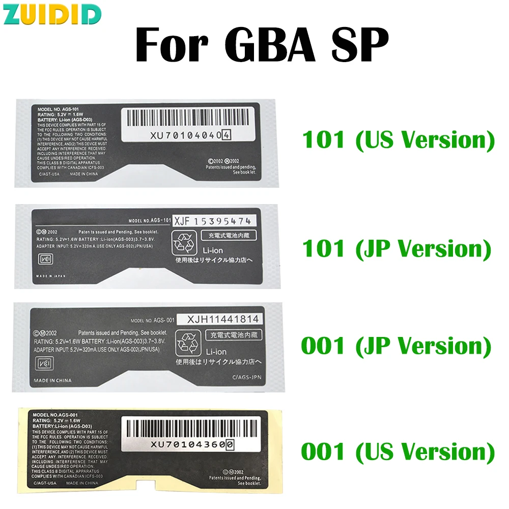 ZUIDID-AGS-001-de-repuesto-para-Game-Boy-Advance-SP-pegatina-de ...
