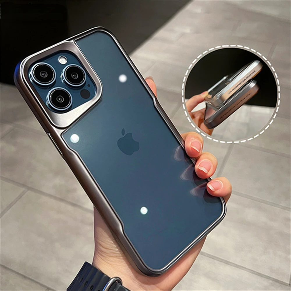 Fundas-de-tel-fono-transparentes-de-acr-lico-con-marco-chapado-para ...