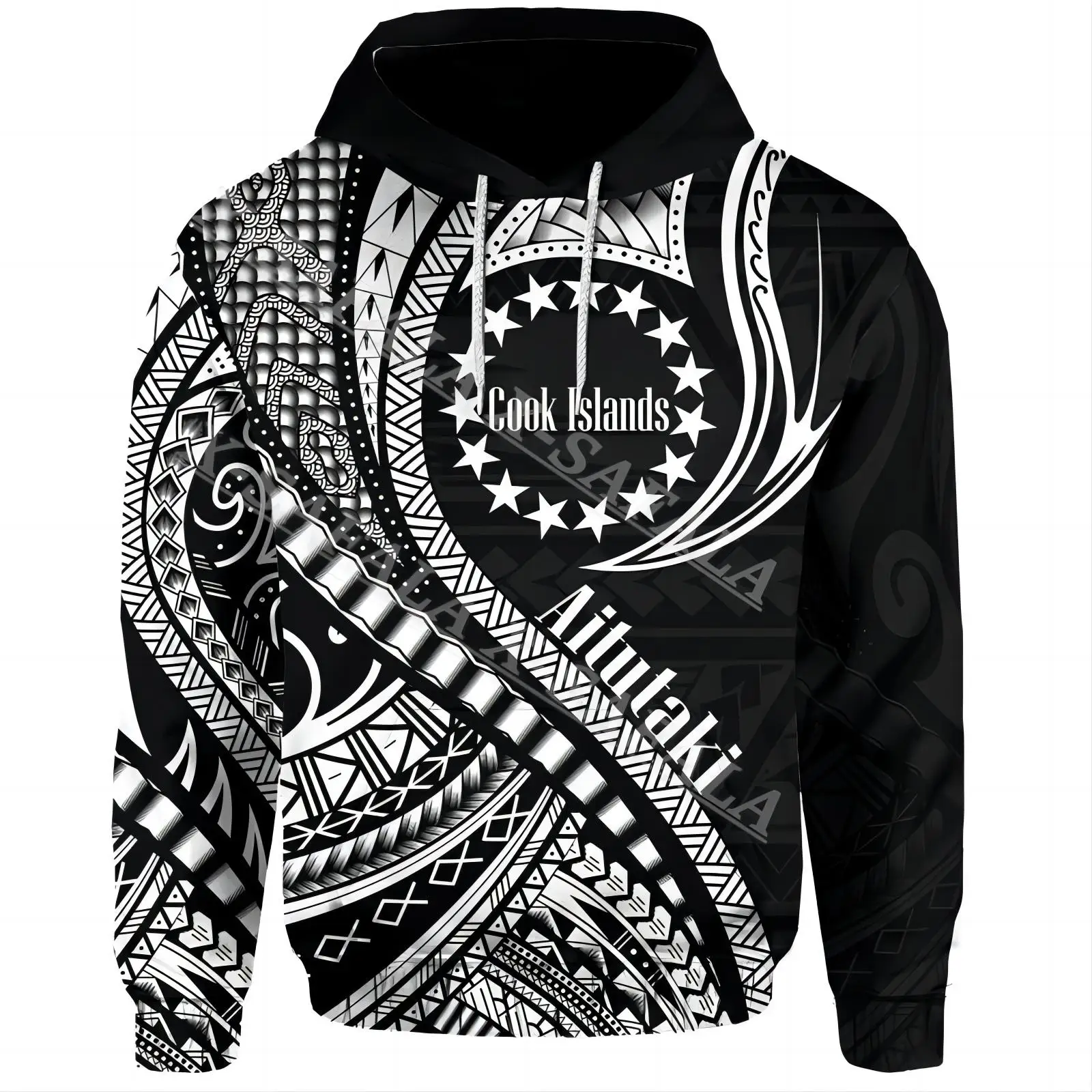 Cook-Islands-Polynesian-Lauhala-Rugby-Flag-3D-Print-Zipper-Hoodie-Men ...