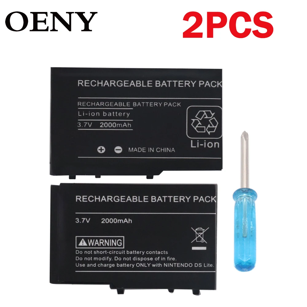 2pcs-Rechargeable-Lithium-ion-Battery-For-Nintendo-DSL-NDS-Lite-Pack ...