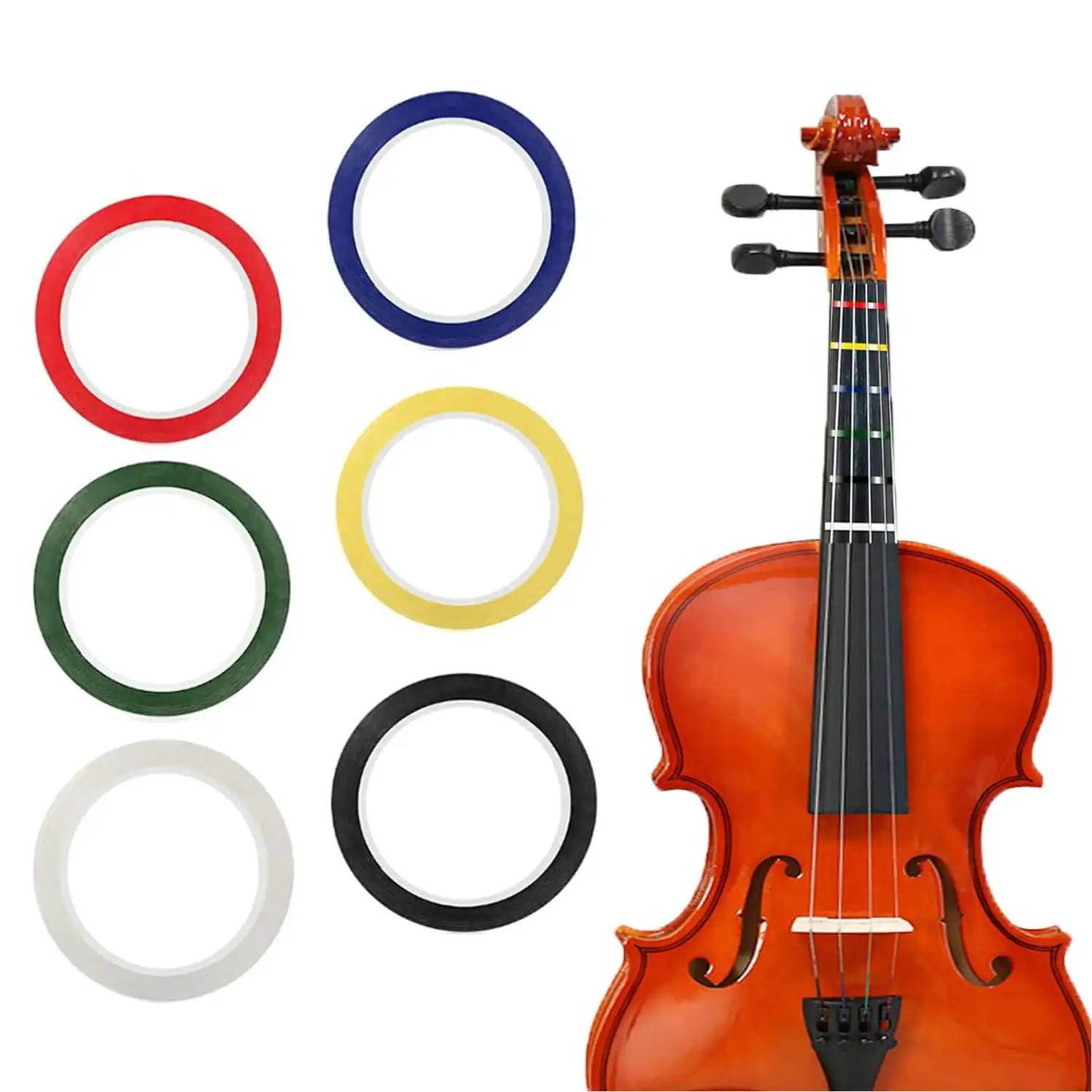 6pc-Violin-Fingerboard-Tape-Violin-Finger-Guide-Sticker-Grid-Marking ...