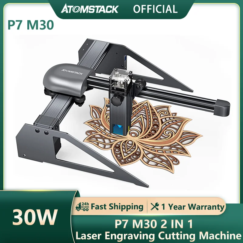 ATOMSTACK P7 M30 30W Laser Stecher Maschine CNC Tragbare DIY Gravur Acryl Holz Edelstahl Spiegel ...