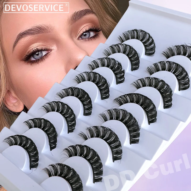 DEVOSERVICE-Russian-Strip-Lashes-8Pairs-DD-Curl-Thick-Faux-Mink-False ...