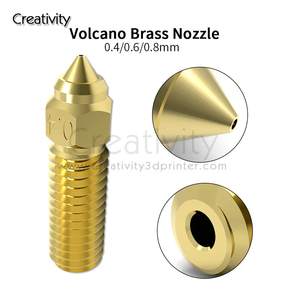 Upgrade Volcano Brass Nozzles For 1.75mm Filament 0.4/0.6/0.8mm Volcano ...