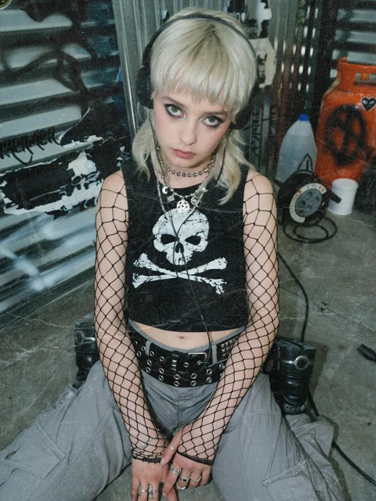 2000s-Streetwear-Harajuku-Goth-Short-Sleeve-T-shirts-Y2K-Fashion-Cotton ...