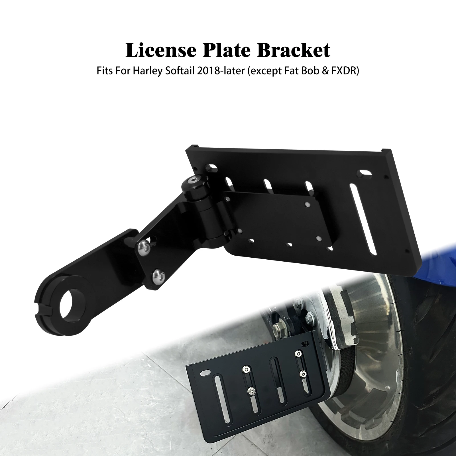 Motorcycle Foldable License Plate Bracket Rear Side Mount Support For ...