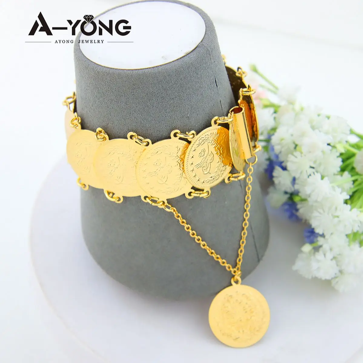 Nigeria-Wedding-Gold-Plated-Bracelet-21k-Gold-Color-Arab-Luxury-Coins ...