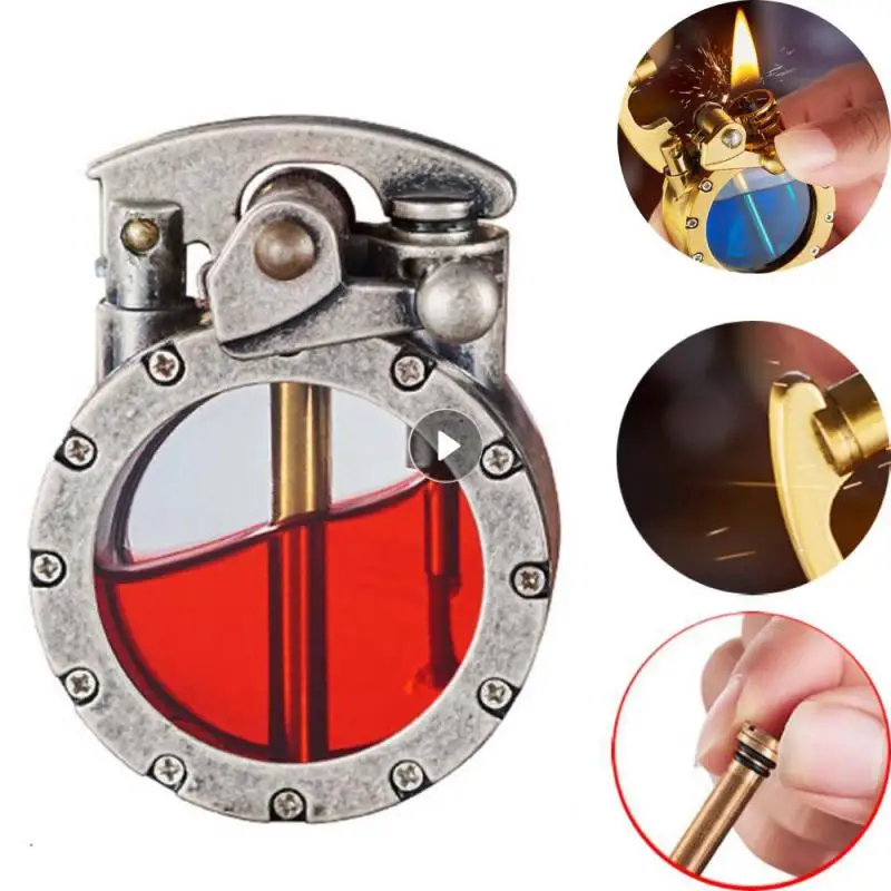 New-Retro-Transparent-Oil-Tank-Metal-Rocker-Kerosene-Lighter ...