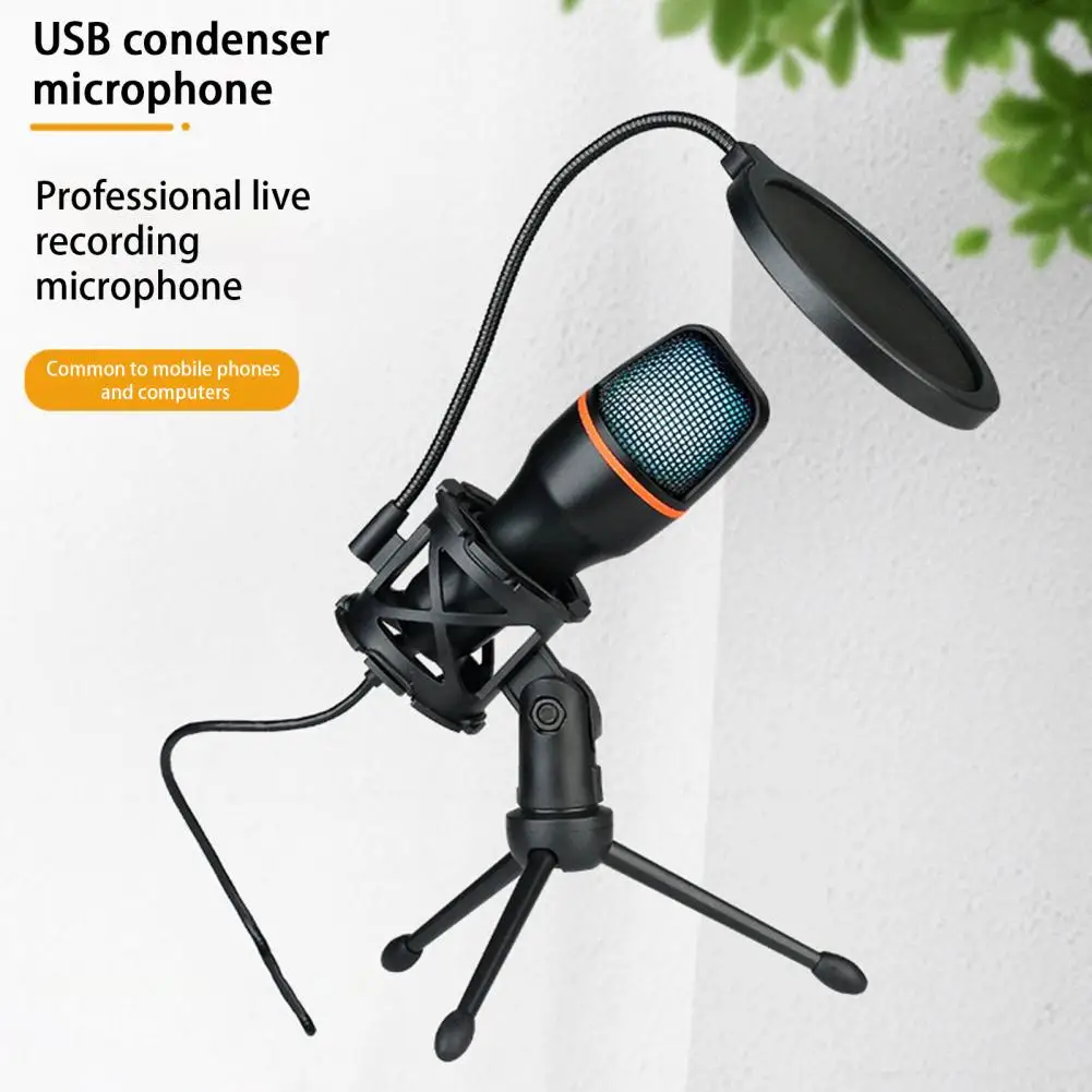 Microfone-USB-profissional-RGB-Com-Fio-Est-reo-Dom-stico-de-Desktop ...