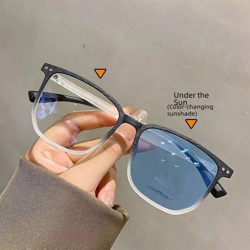 Fashionable-Ultra-light-Small-Square-Frame-Color-changing-Glasses ...