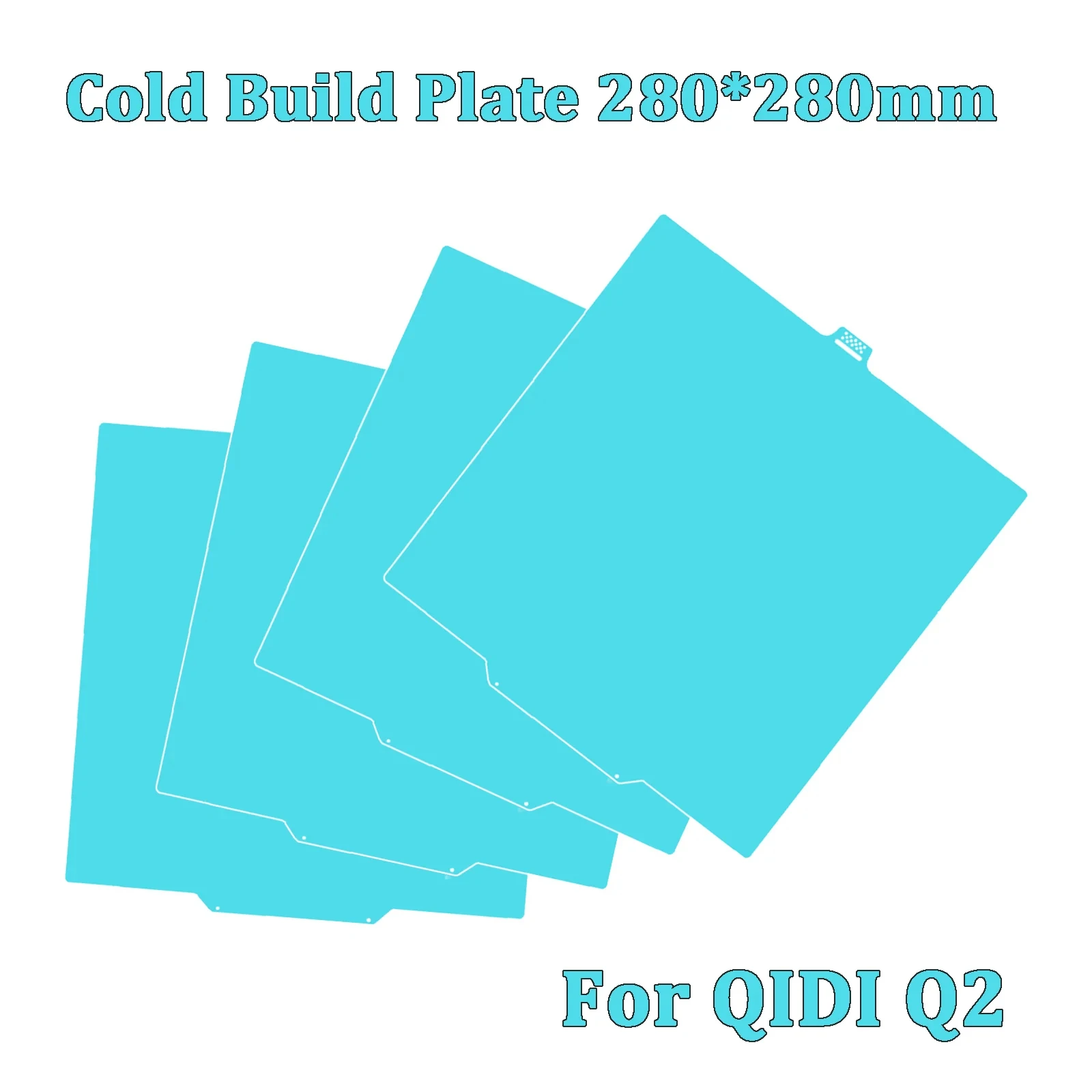 Glacier Cold Build Plate For QIDI Q2 Q2 Combo 280*280mm Heat Bed High ...