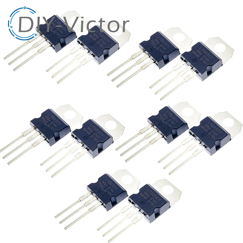 Regulador-de-voltaje-IC-5-V-TO-7805-10-piezas-L7805CV-LM7805-L7805-220 ...