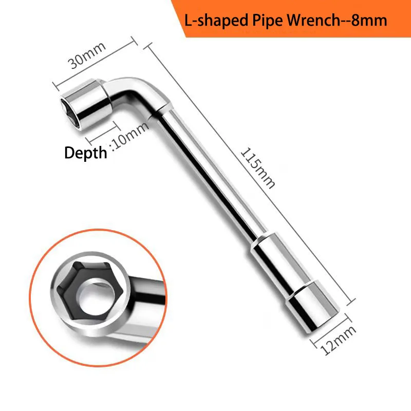 Hardware Tools - Mirror Perforated Wrench - L-shaped Elbow Socket ...