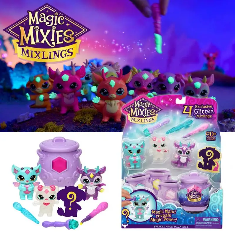 Magic Mixies Mixlings Sparkle Magic Mega 4 Pack Magic Wand Reveals ...