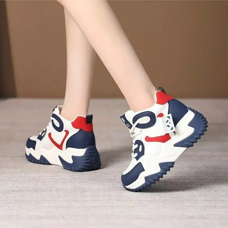 Women-Walking-Sneakers-New-Autumn-Lace-up-High-Platform-Chunky-Shoes ...