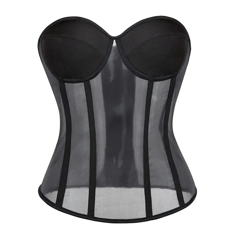 Women Fashion Sexy Bustiers With Bra Push Up Overbust Corset Shaper ...