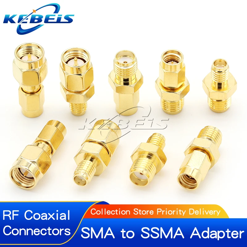 1PCS Connector Adapter SMA to SSMA SMA Male Plug & Female Jack Straight ...