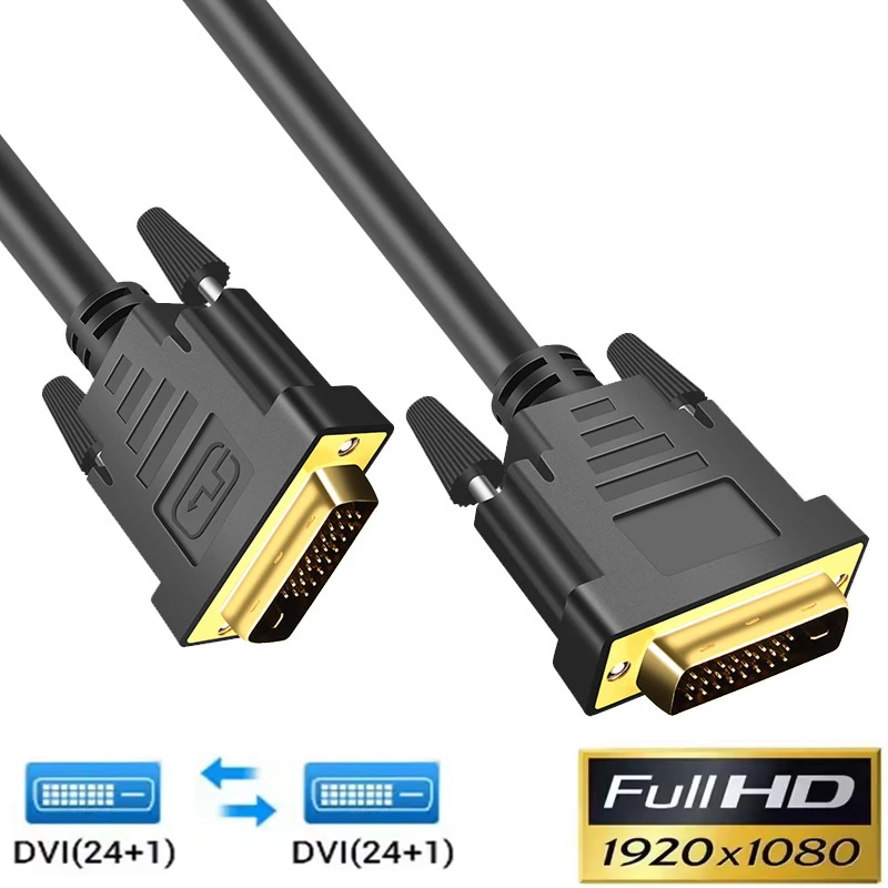 DVI naar DVI-kabel DVI-D 24+1 snoer Male naar Male Digitale ...