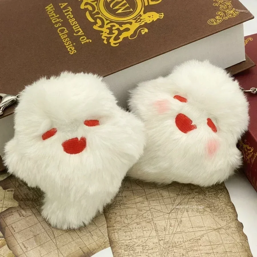 1pc Halloween Ghost Anime Keychains Cute Ghost Kawaii Plush Stuffed ...