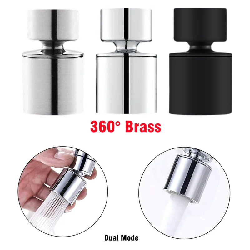 Mini Brass Kitchen Faucet Aerator Flexible 360 Degree Swivel Tap Water ...