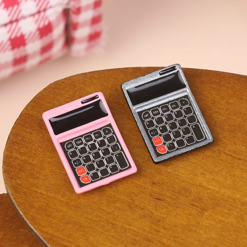 1:12 Dollhouse Miniature Metal Calculator Stationery Model Study Scenes ...