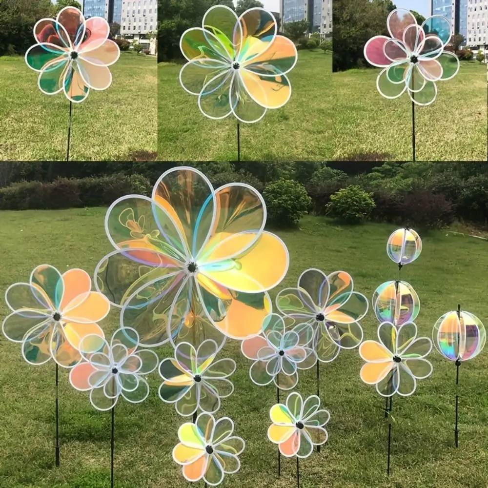 Flower-Eight-Leaf-Windmill-Grounding-Transparent-Windmill-Toys ...