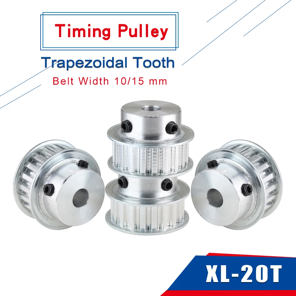 XL 20 T Timing Pulley Bore 4/5/6/14/20 mm Teeth Pitch 5.08 mm Aluminum ...