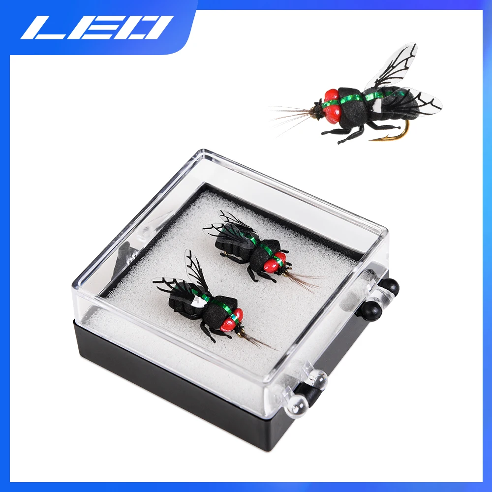 LEOFISHING 50Pcs/40Pcs/20Pcs Fake Fly Fishing Hooks Soft Silicone ...