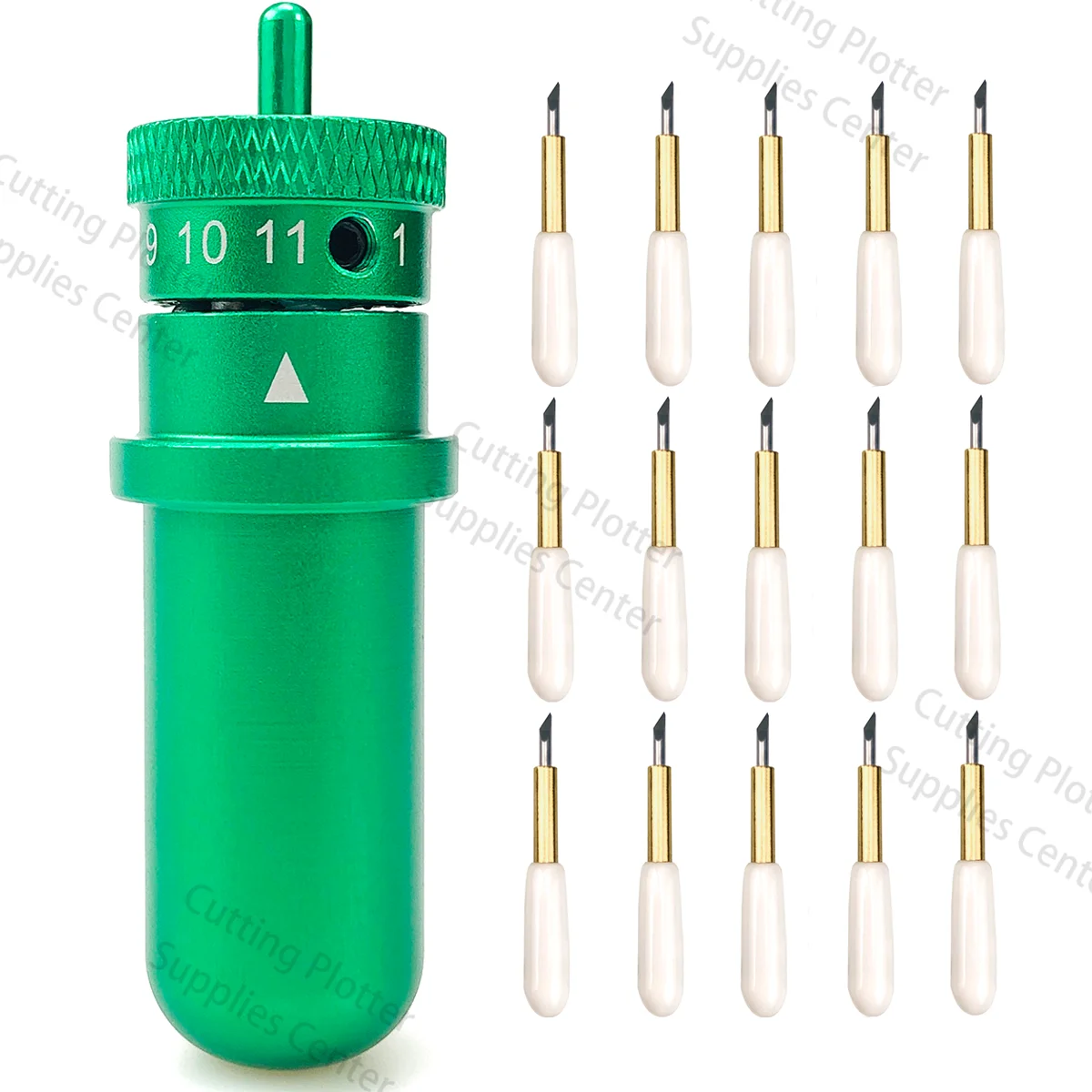 15pcs Deep Point Deepcut Cutter and 1pc Blade Holder for Graphtec ...