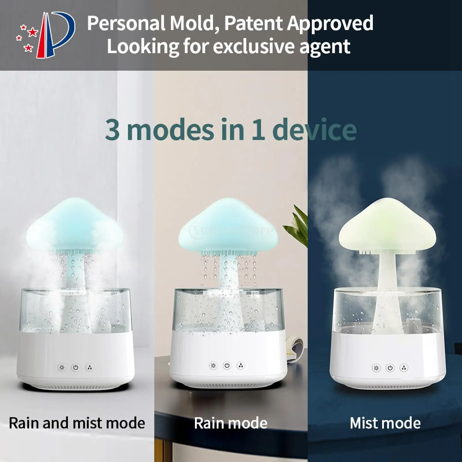 450ml Mini Rain Drop Air Humidifier Usb Essential Oil Diffuser With Led ...