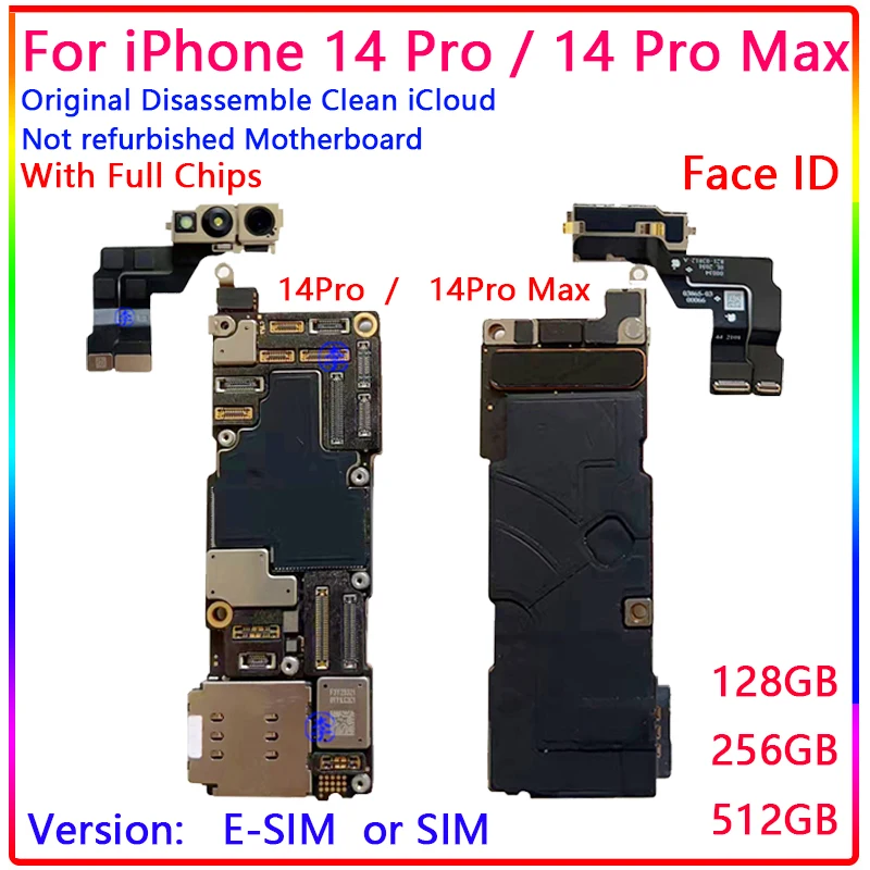 Working-14Pro-Unlocked-Mainboard-for-iPhone-14-Pro-Max-128g-256g-Good ...